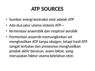 Metabolisme Otot terjadi di dalam tubuh manusia setiap saat | PPTX