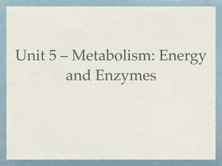 Metabolism Presentation 2016 | PPT