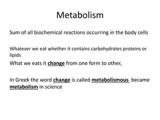 Metabolism anabolism & catabolism made easy and simple | PPTX