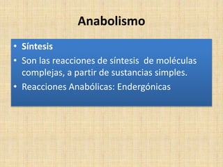 Metabolismo celular enzimas transporte y membrana | PPTX