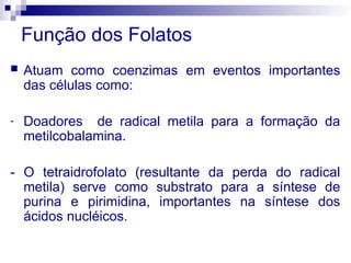 METABOLISMO DA B12 E FOLATO e suas cadeias | PPT