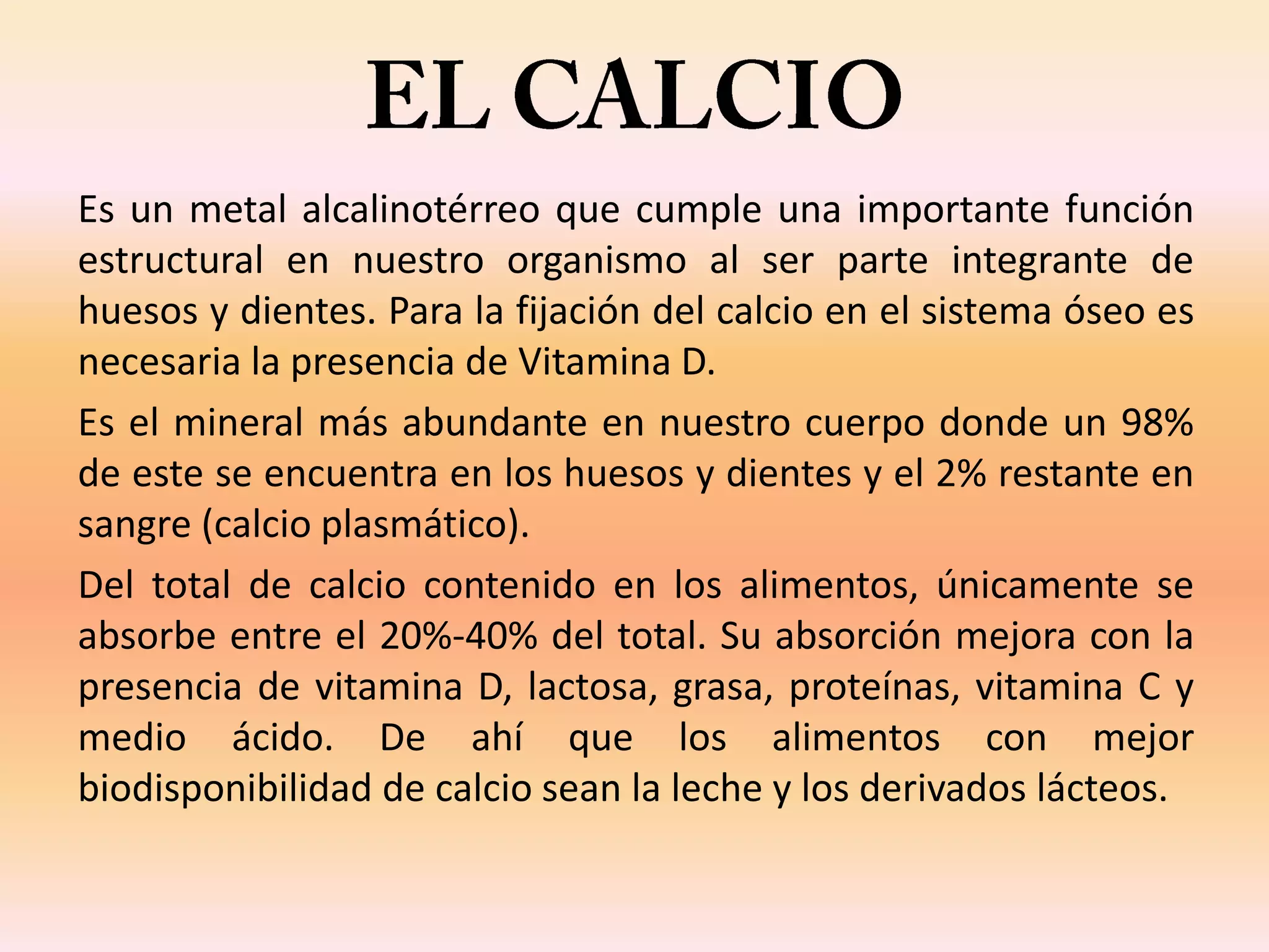 Metabolismo del calcio majo | PPT