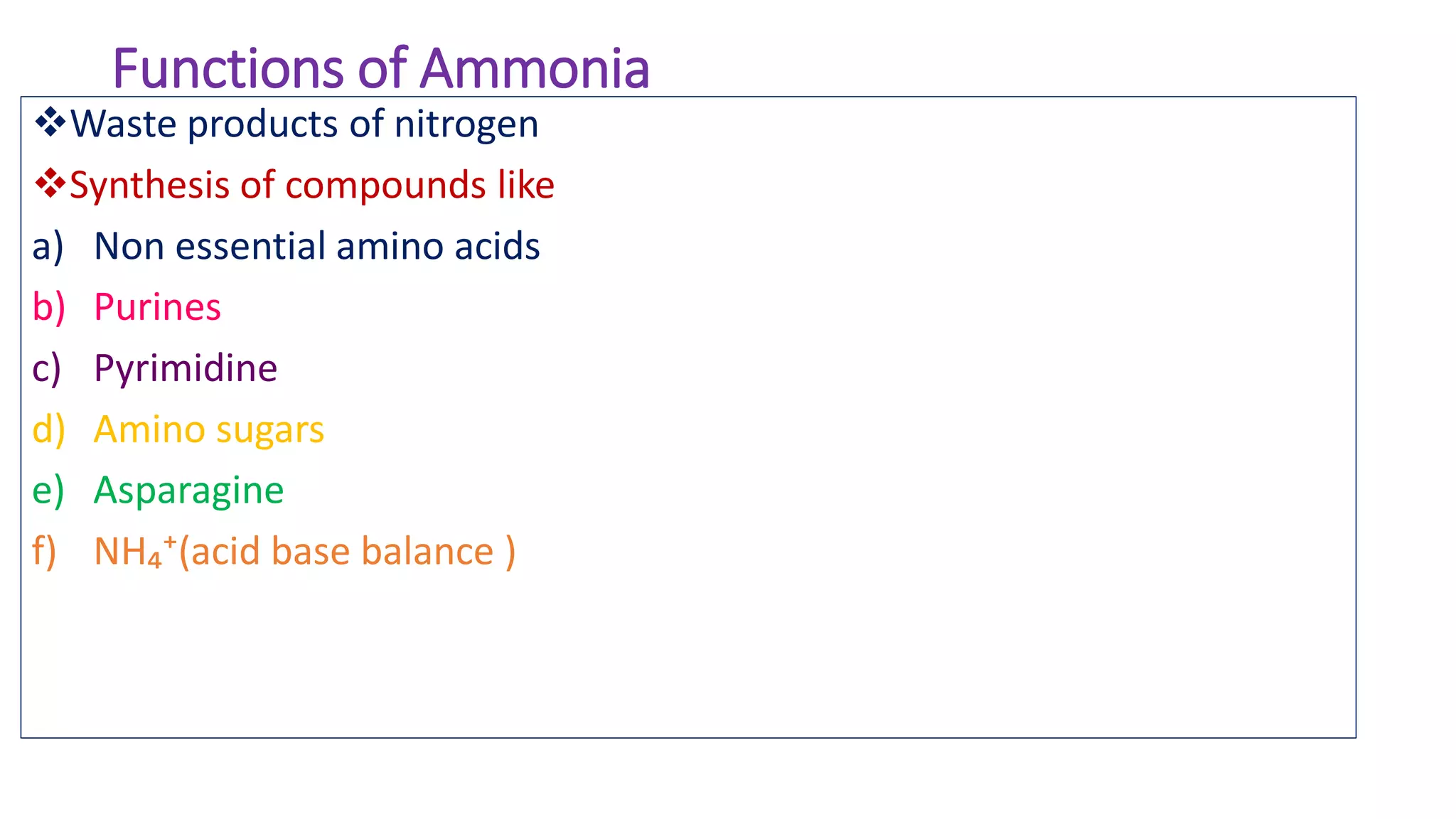 Metabolism of ammonia | PDF