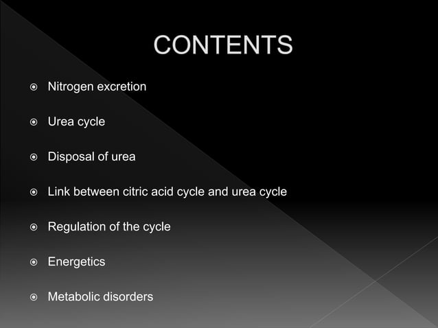 Urea cycle:Metabolism of ammonia | PPT