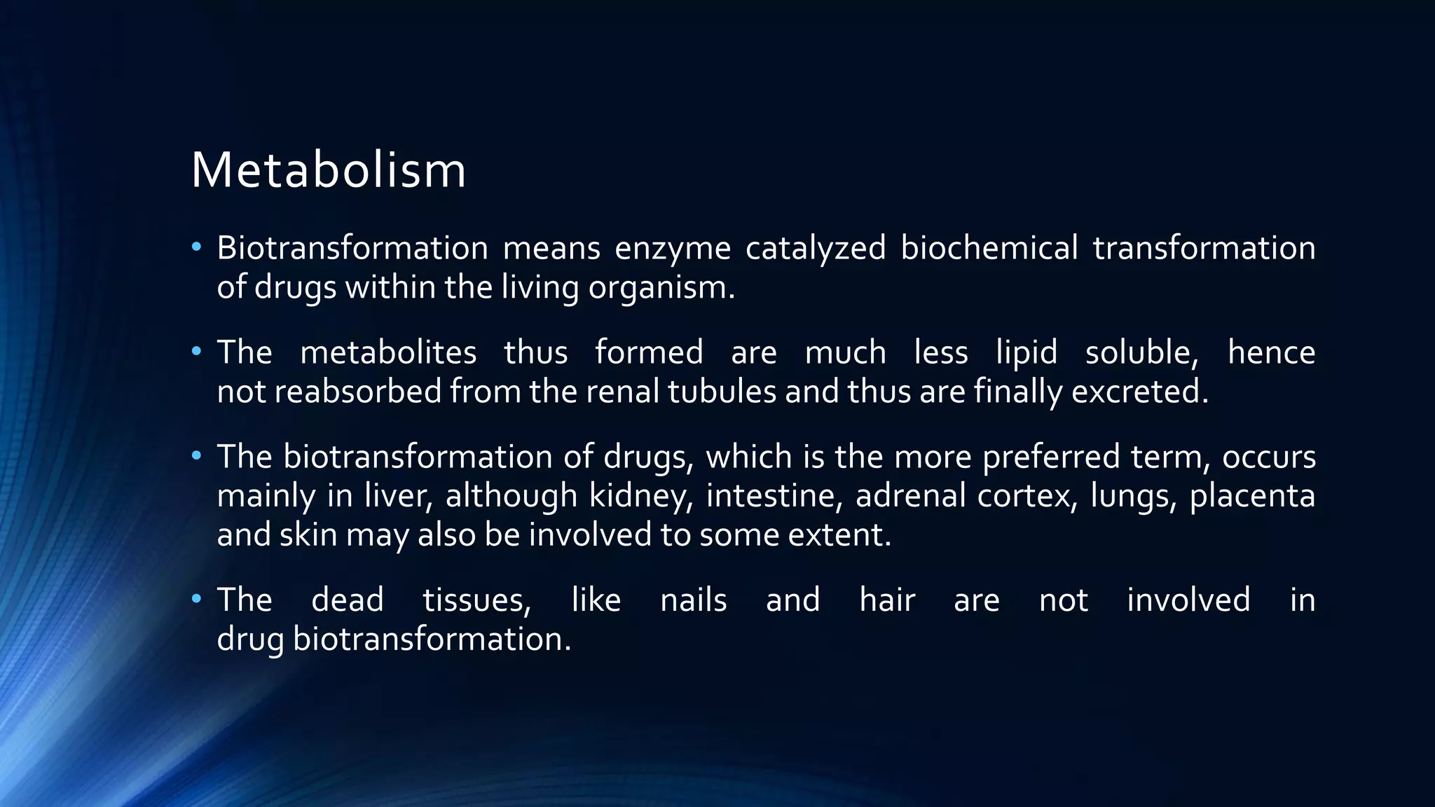 Metabolism of drugs Pharmacokinetics | PDF