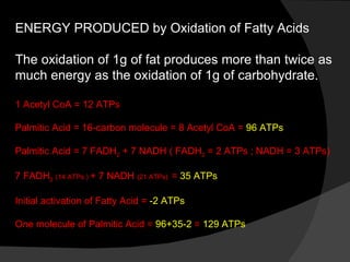 Metabolism of Fats | PPT