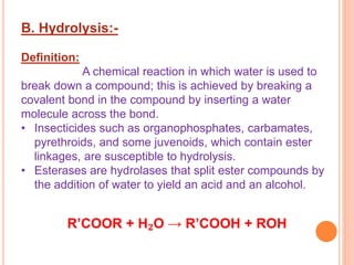 Metabolism of insecticides final by rushikesh kale | PPTX