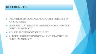 METABOLISM OF LENS of human eye. Ophthalmology | PPTX