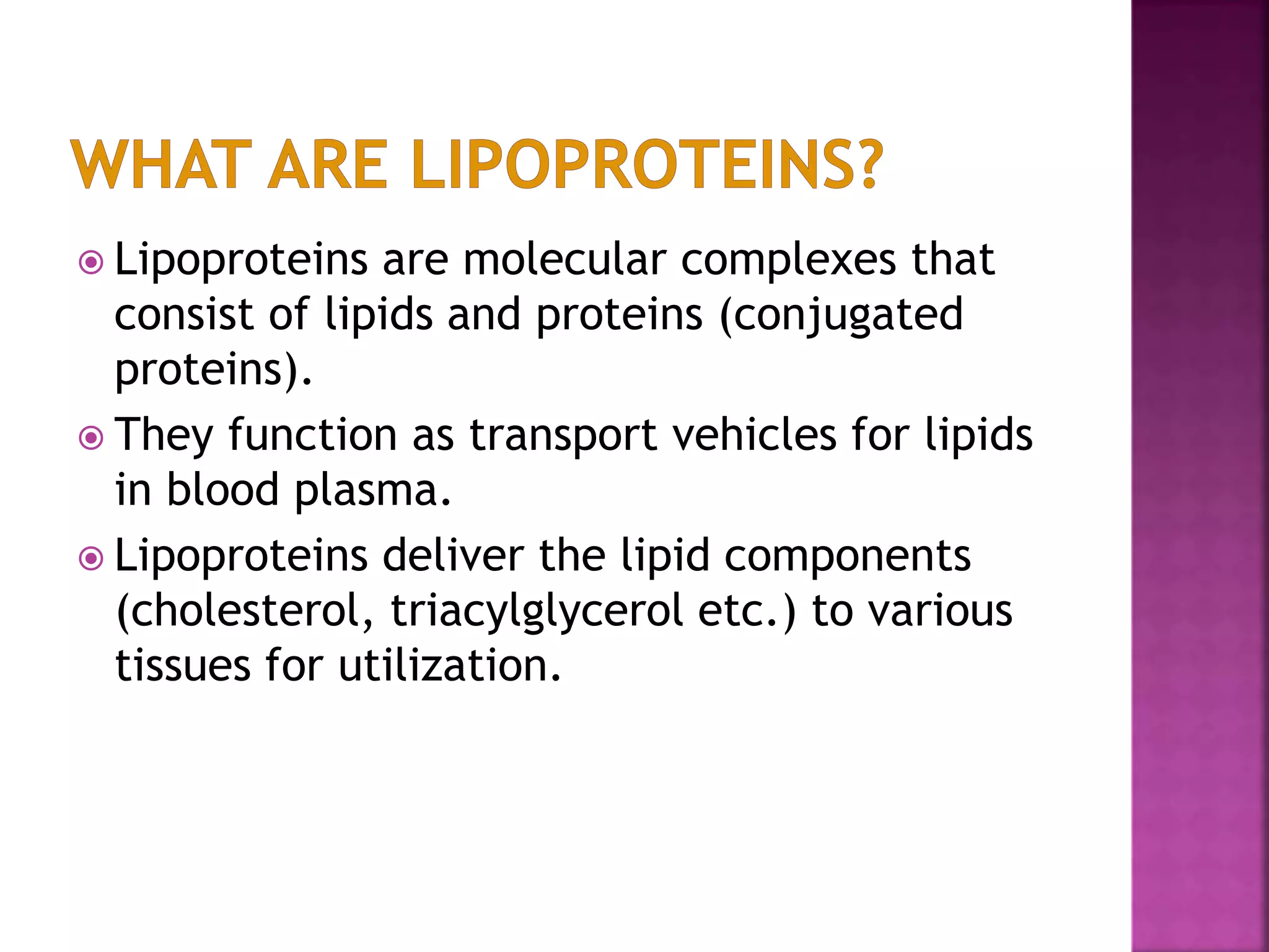 Metabolism of lipoproteins | PPTX