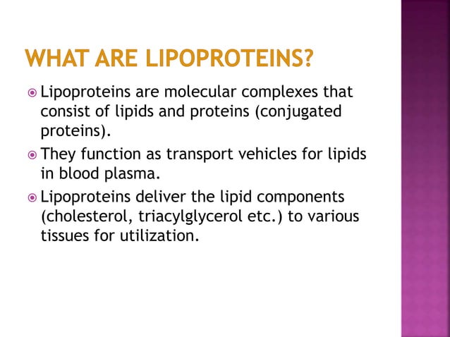 Metabolism of lipoproteins | PPT