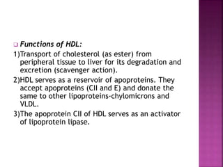 Metabolism of lipoproteins | PPTX