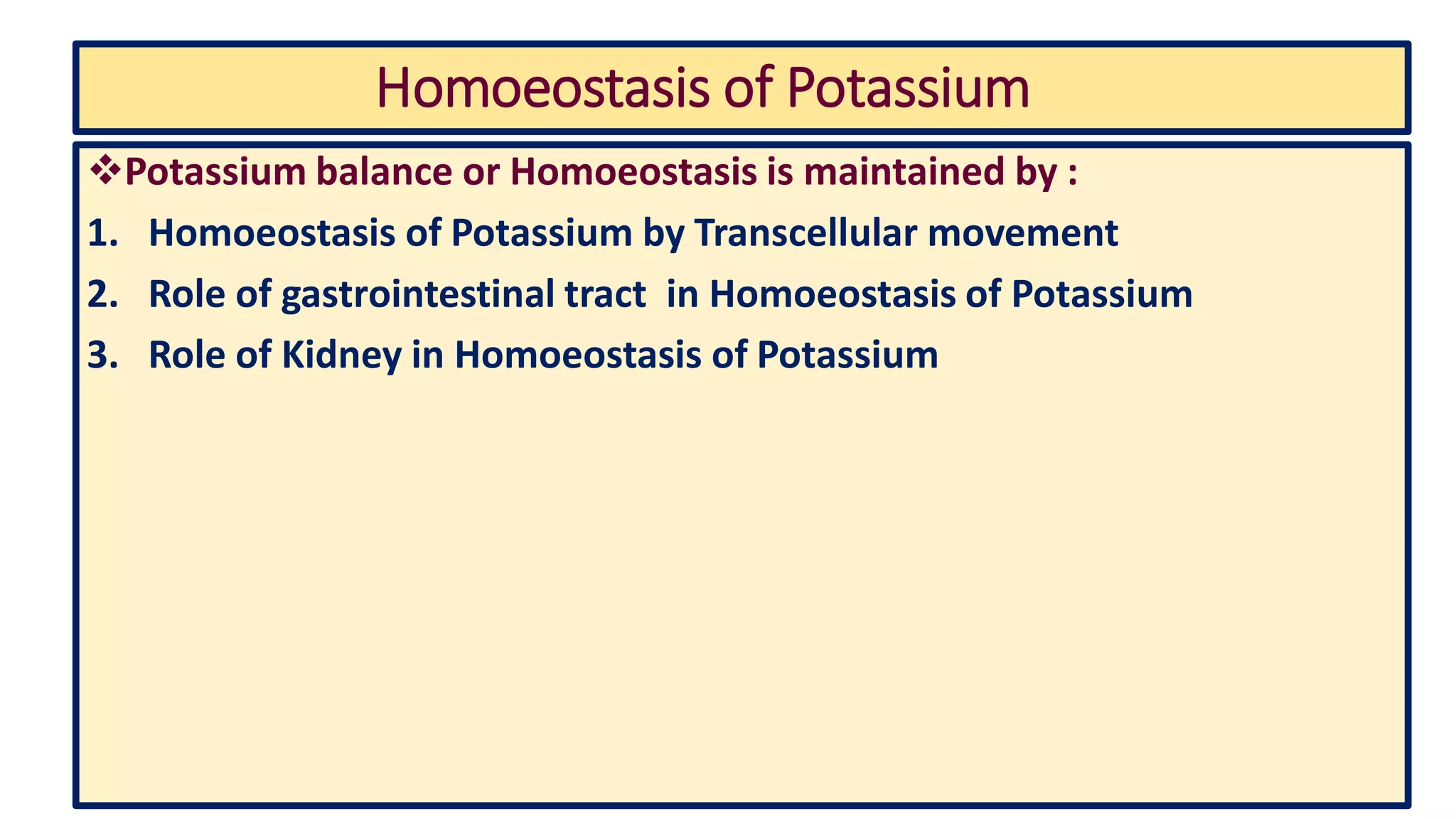 Metabolism of potassium and its clinical significance | PDF