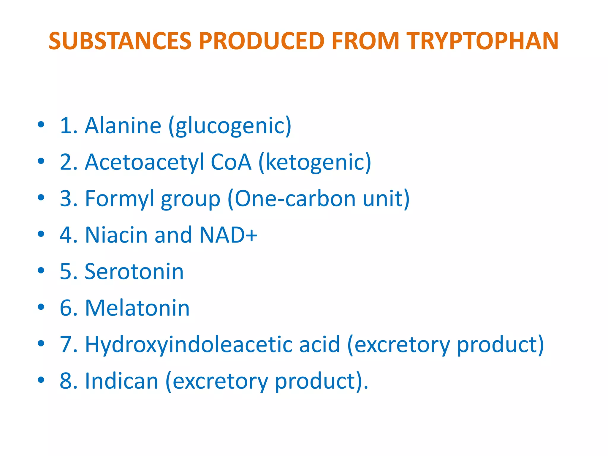 Metabolism of tryptophan | PPT