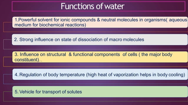 Metabolism of water and its clinical significance | PPTX