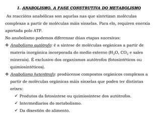 Metabolismo iii anabolismo | PPT