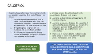 METABOLISMO OSEO y la homeostasis del calcio | PPTX