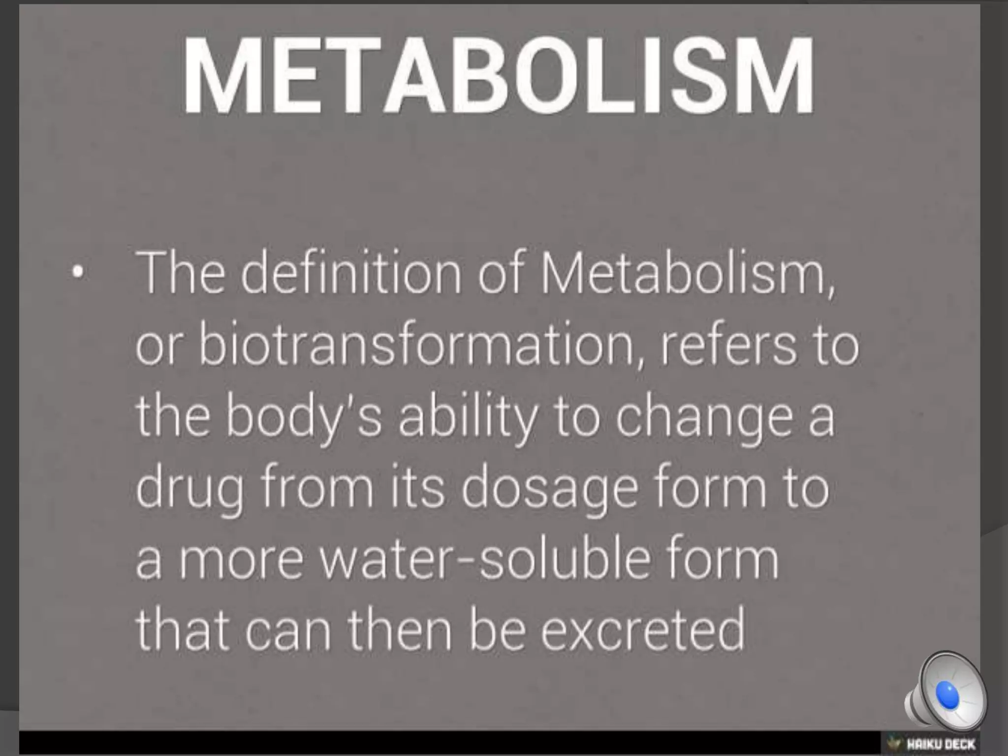 Pharmacology Metabolism presentation | PPTX