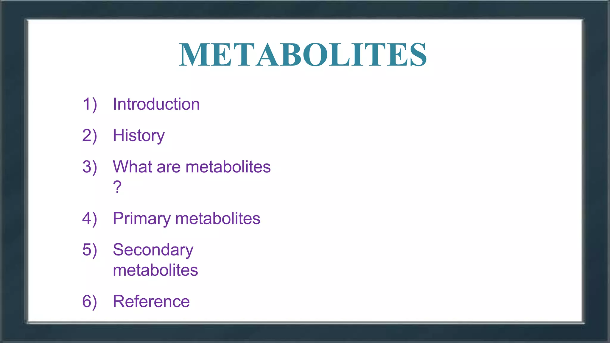 METABOLITES.pptx