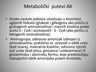 Metabolizam aminokiselina | PPT