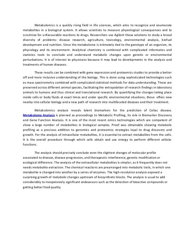 Metabolome Analysis Researchimpact