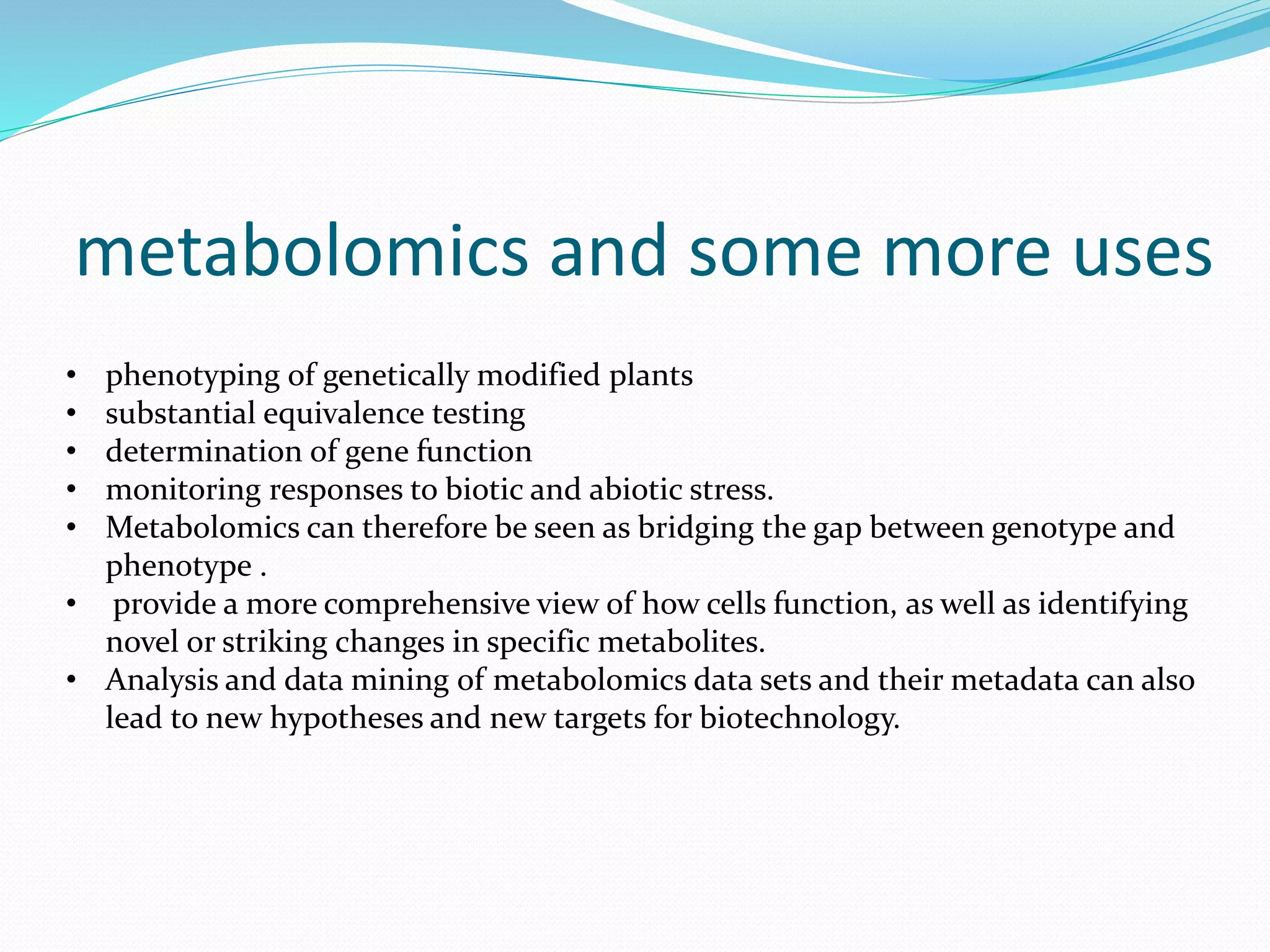 Metabolomics | PPTX