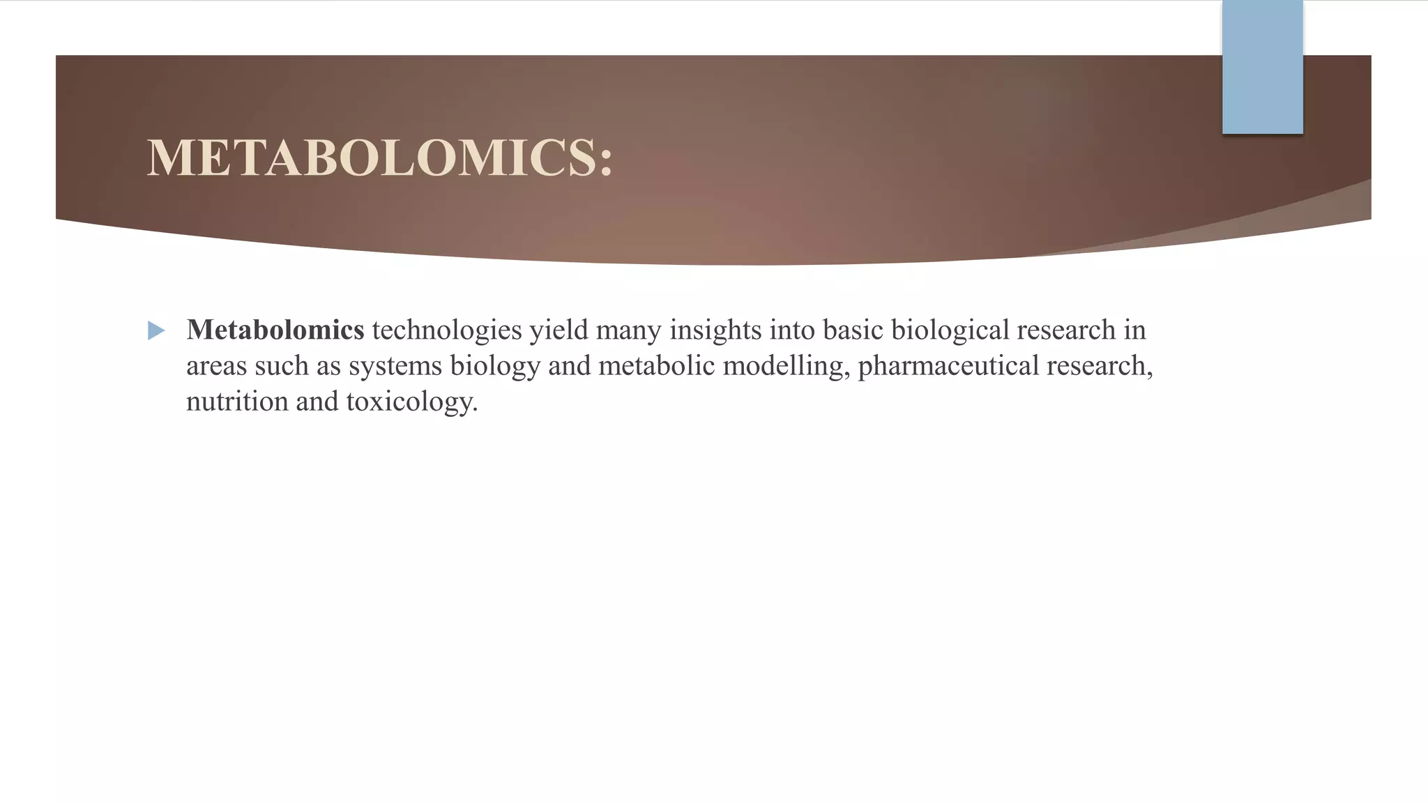 Metabolomics | PPTX