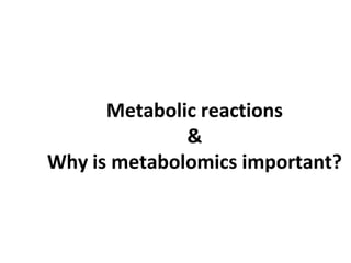 Metabolomics | PDF