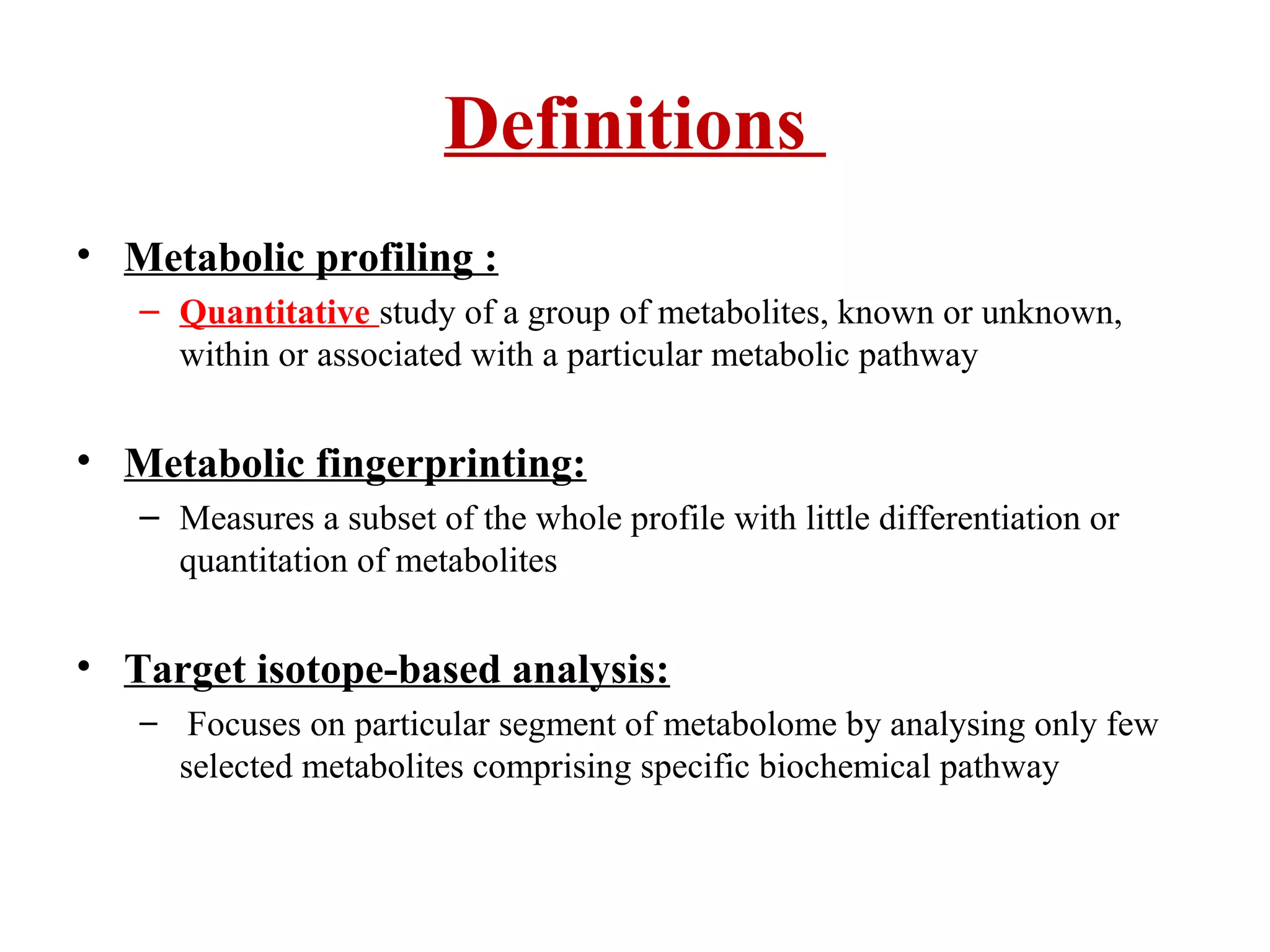 Metabolomics | PPT