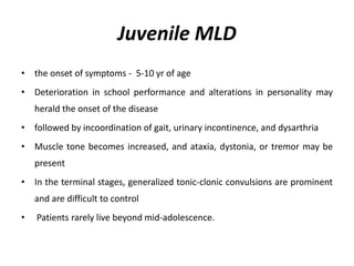Metachromatic leukodystrophy (mld) | PPT