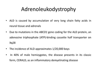 Metachromatic leukodystrophy (mld) | PPT