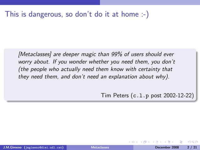 Metaclass Programming in Python | PPT