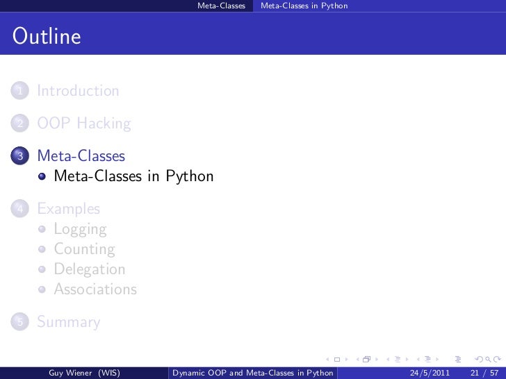 Meta Classes In Python 