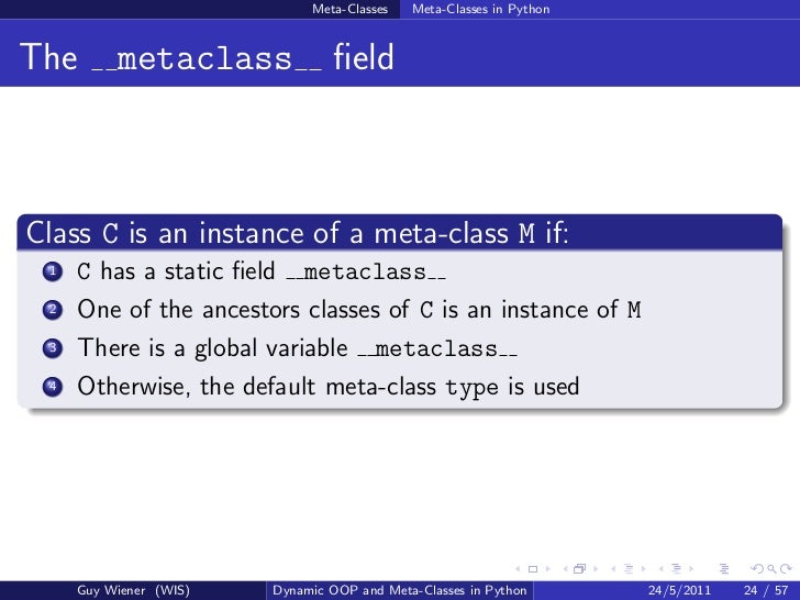 Meta Classes In Python
