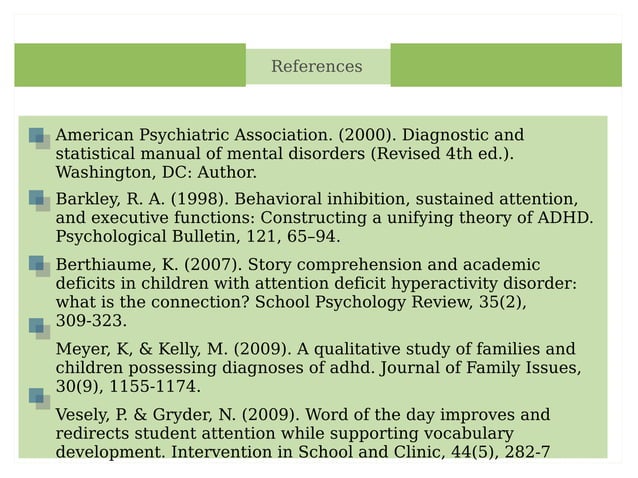 Metacognition and ADHD | PPT