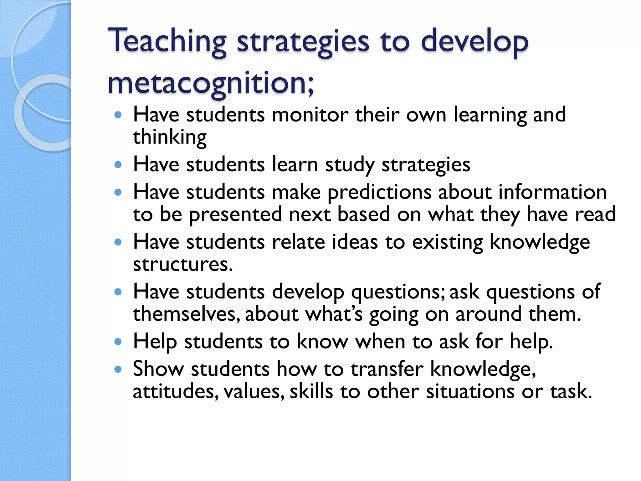 Metacognition | PPTX