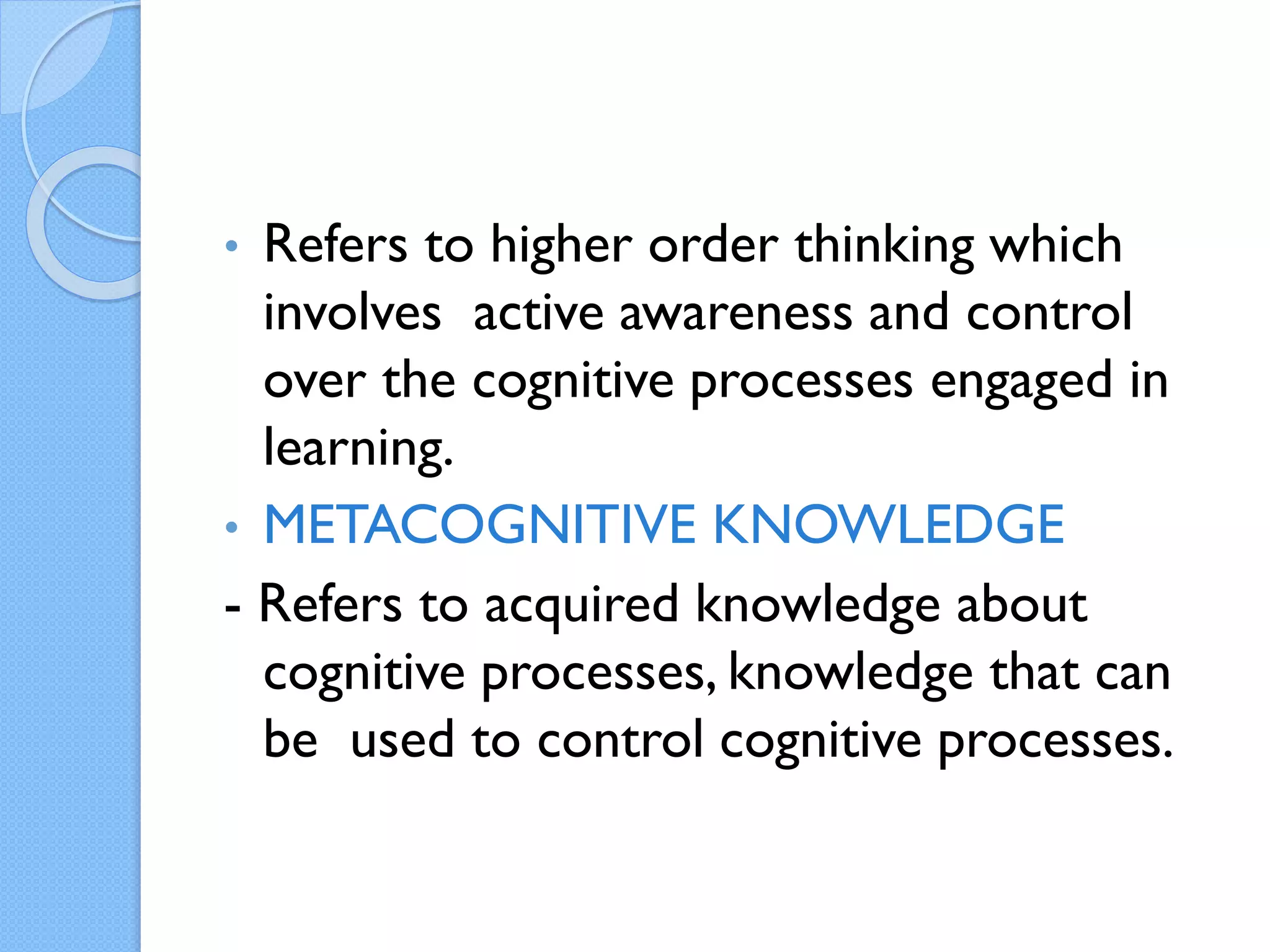 Metacognition | PPTX