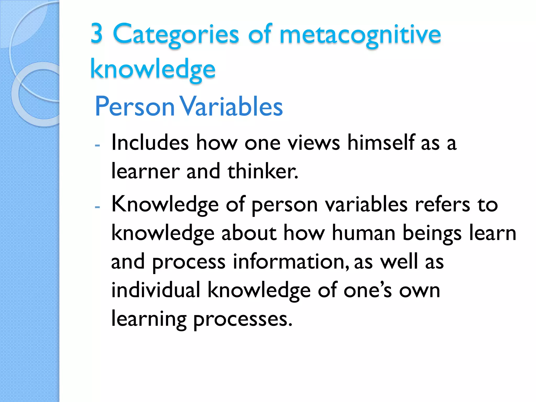 Metacognition | PPTX