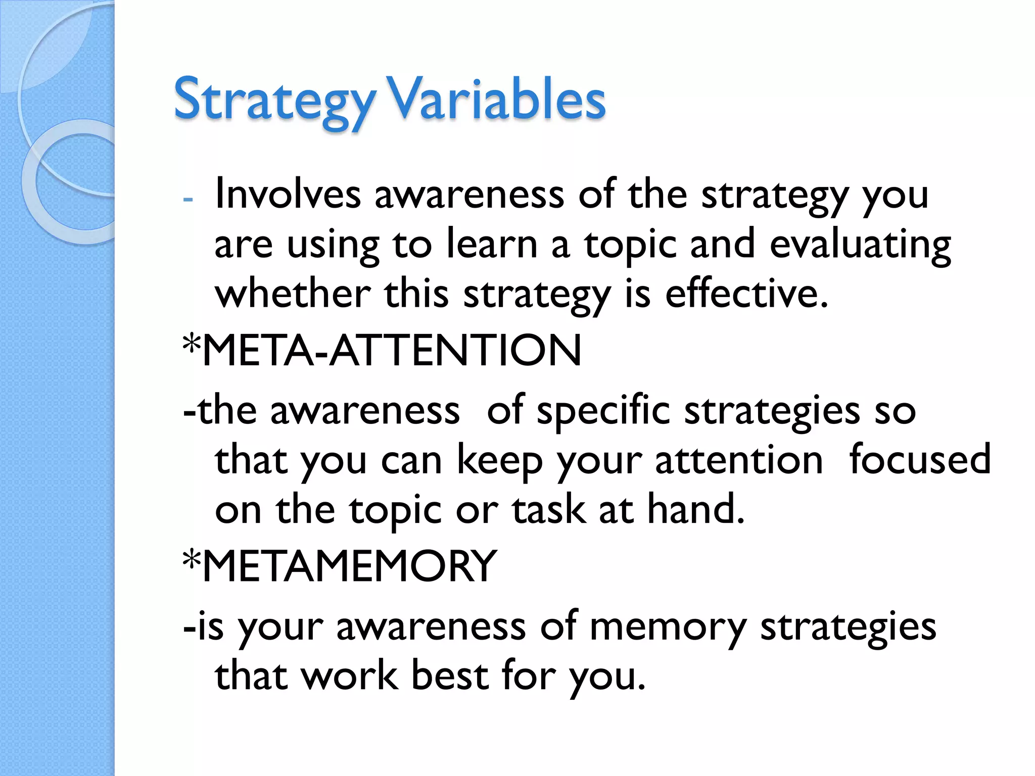 Metacognition | PPTX