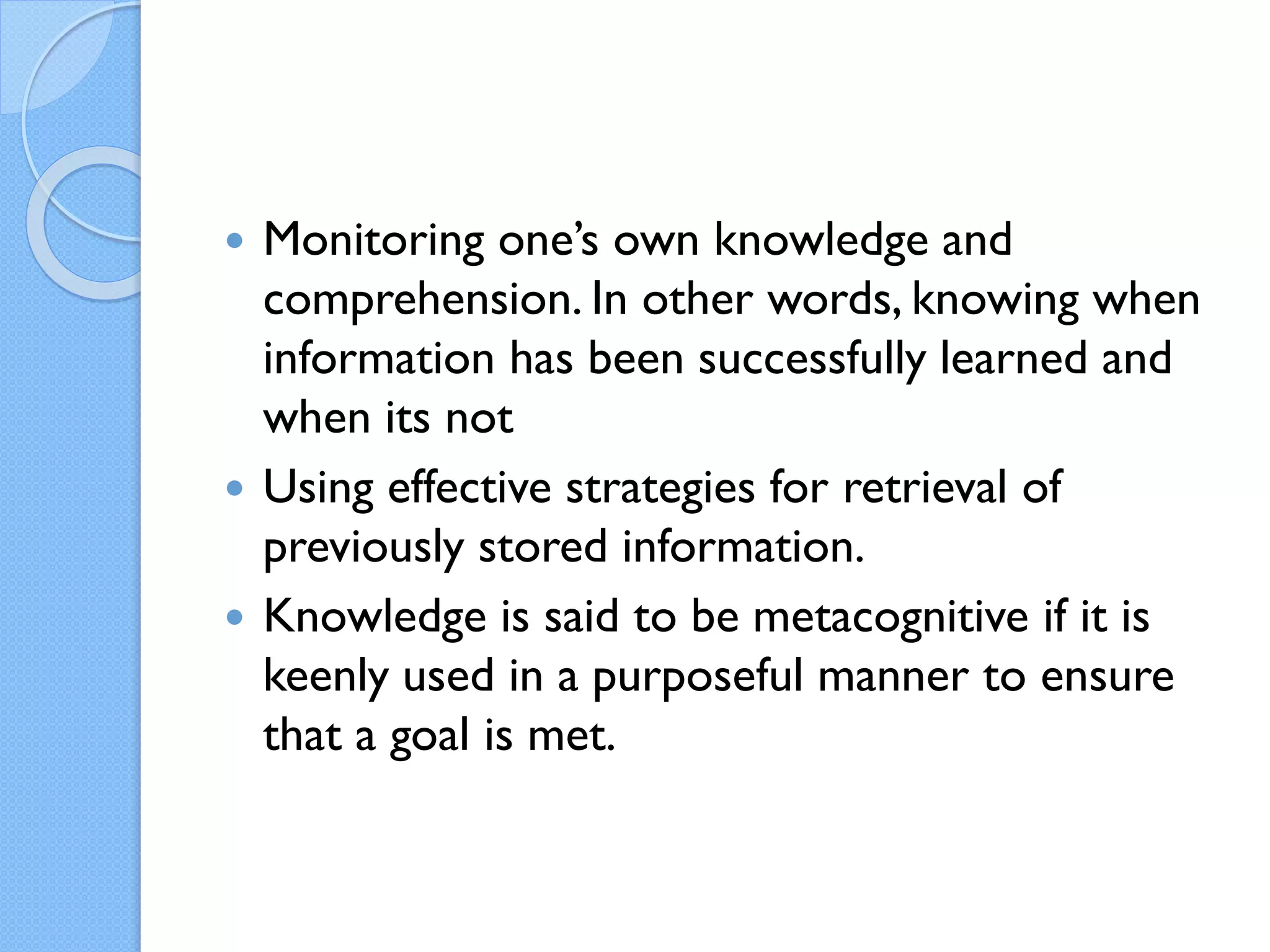 Metacognition | PPTX