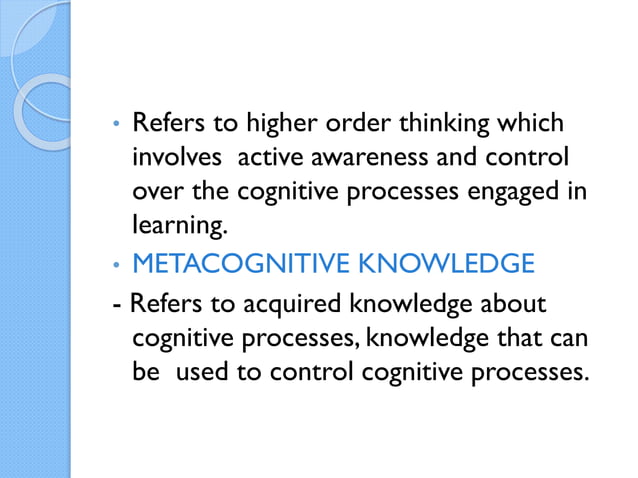 Metacognition | PPTX