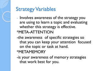 Metacognition | PPTX