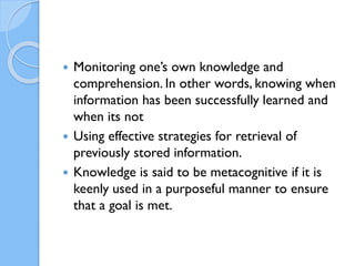 Metacognition | PPTX