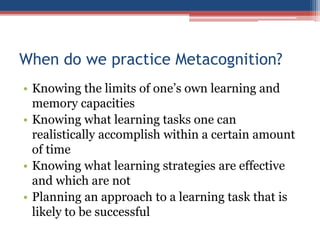 Metacognition | PPTX