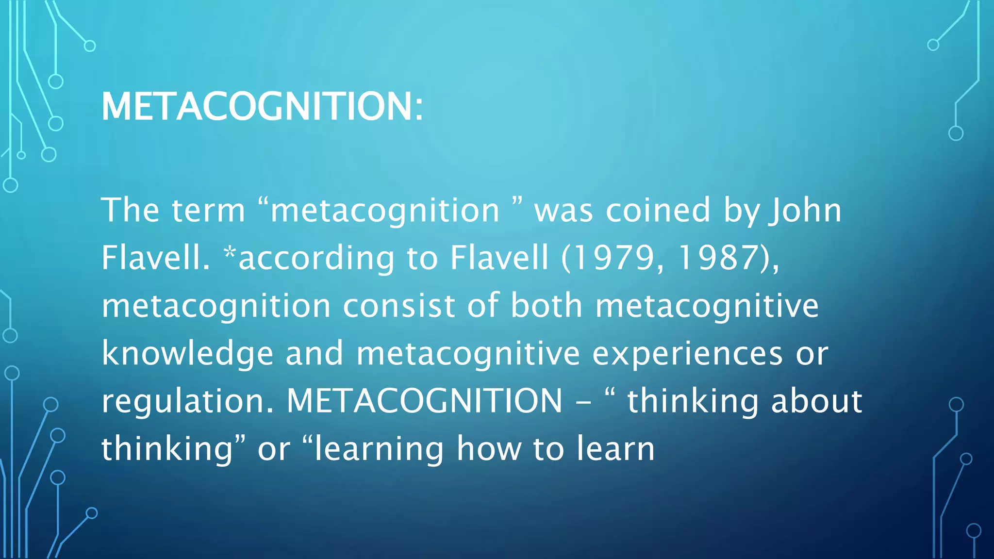 Metacognition | PPTX