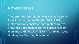 Metacognition | PPT