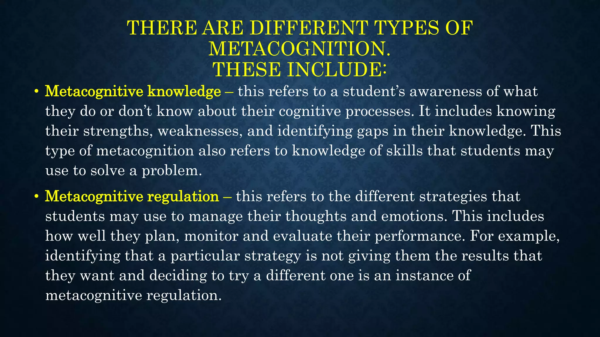 Metacognition | PPTX