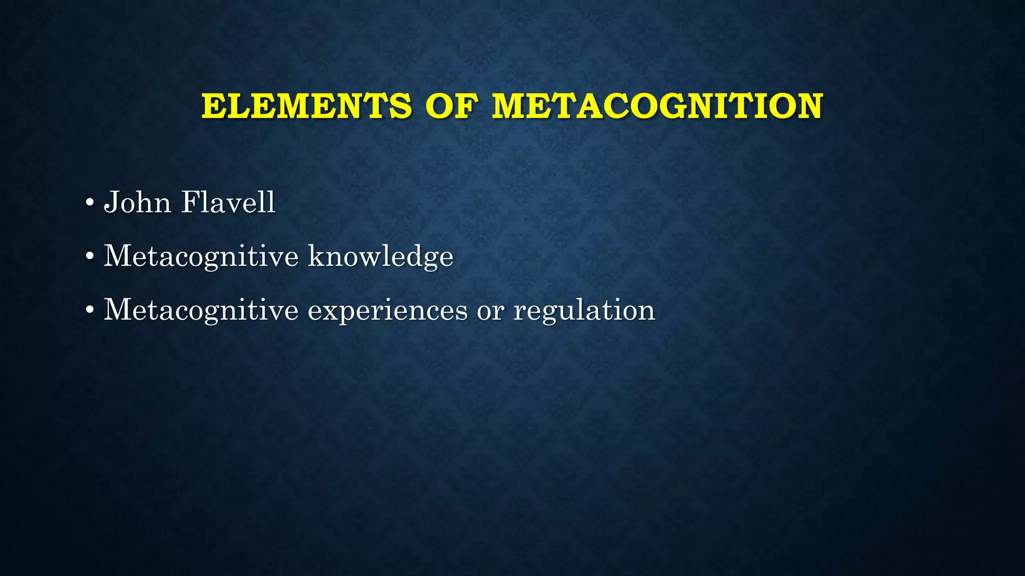 Metacognition | PPTX