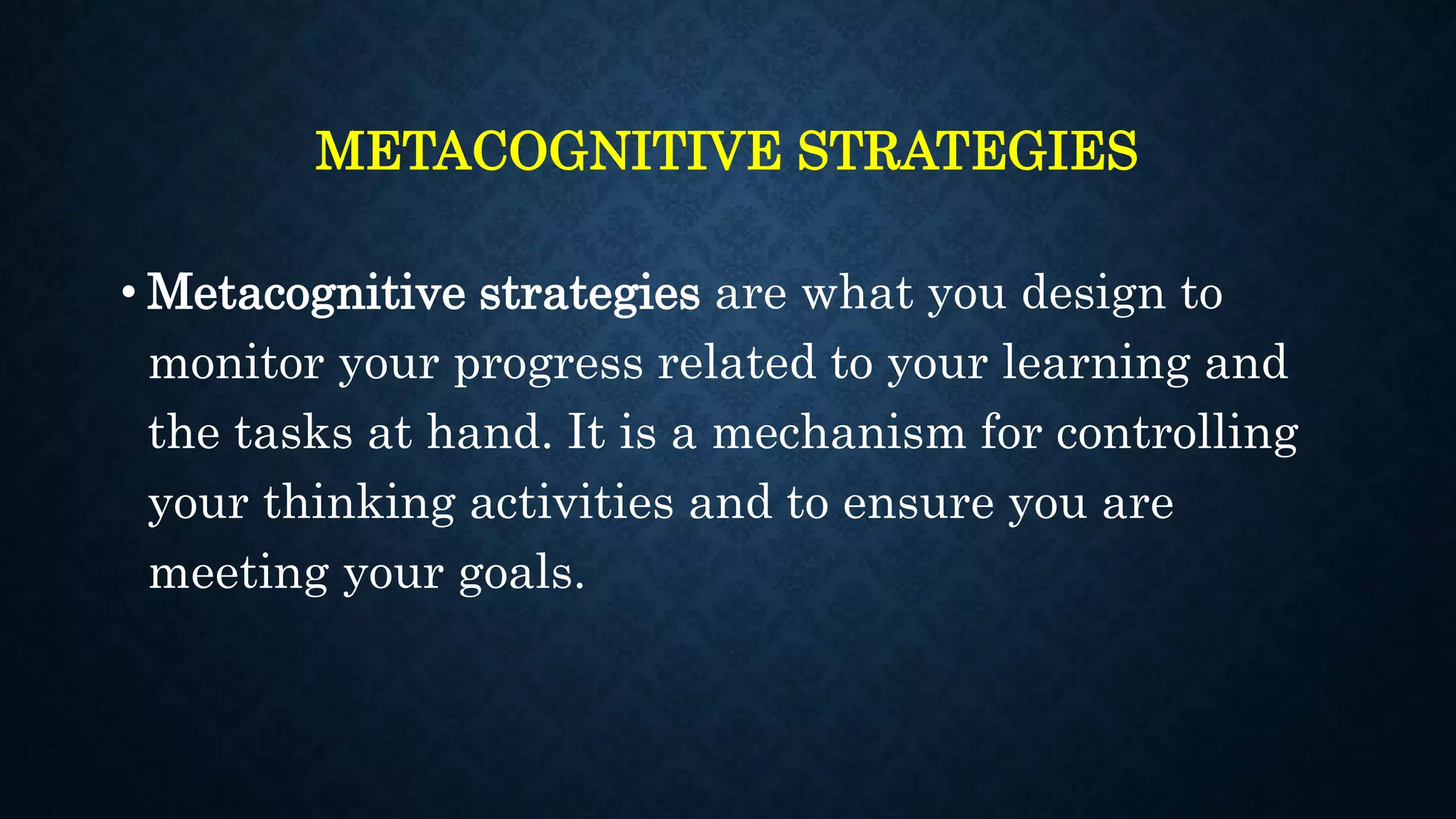 Metacognition | PPTX