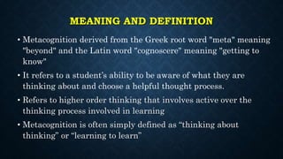 Metacognition | PPTX