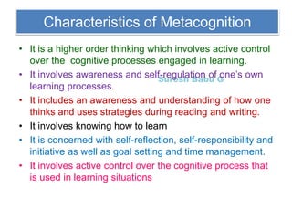 Metacognition - Definition, Components of Metacognition, Metacognitive ...